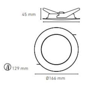 Lámpara empotrar a techo Luna 9 SSD LED 6000K 127V 4W Color Blanco Magg - Empotrados en techo ...