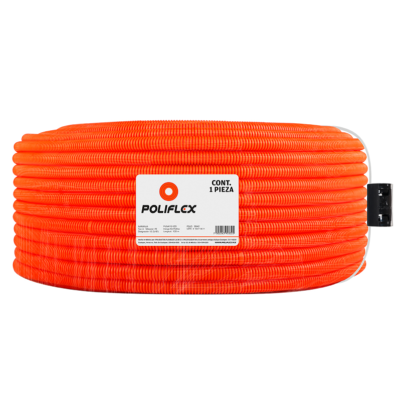 Poliducto 3/8" naranja (Rollo 100 m) | Poliflex - TAMEX