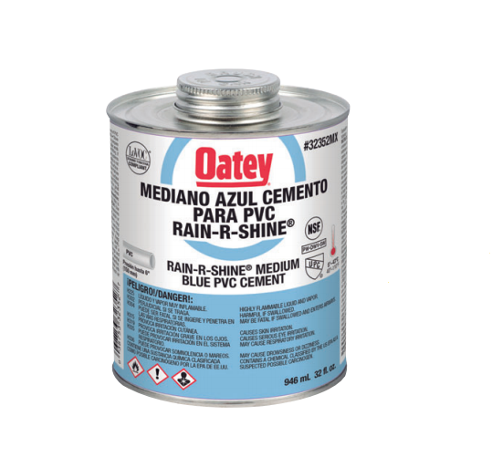 Cemento Azul para PVC Rain R Shine 32 oz | Amanco - TAMEX