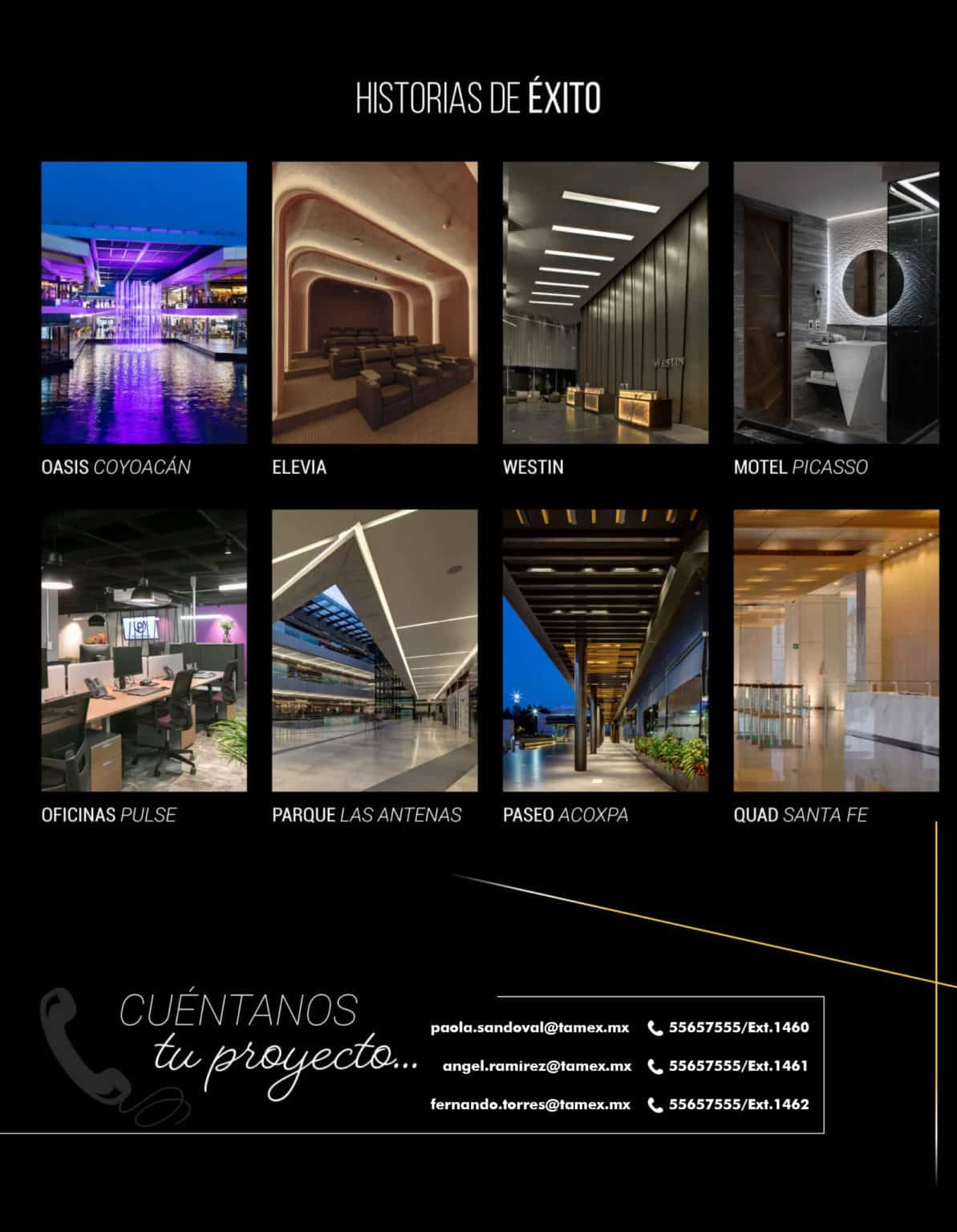 Proyectos de iluminación TAMEX - TAMEX